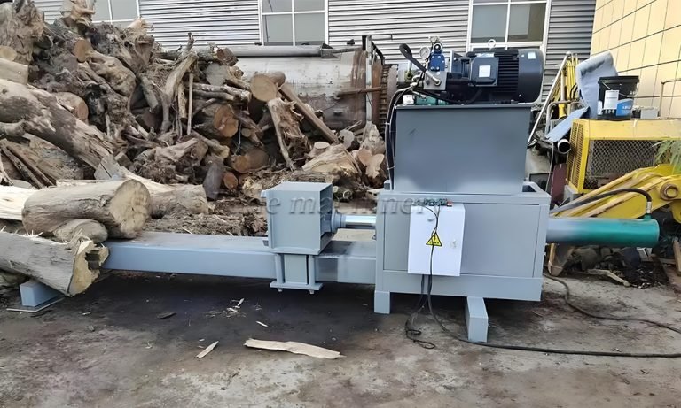 How does a wood splitting machine work